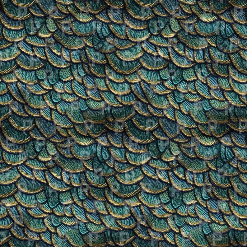 Dragon Scales Embroidery Pattern Pack I - Seamless Surface Patterns for ...