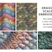 Dragon Scales Embroidery Pattern Pack I Seamless Surface Patterns for ...