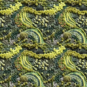 Moss Embroidery Pattern Pack III - Seamless Surface Patterns for ...