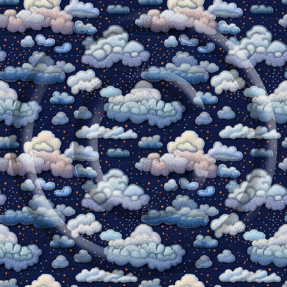 Clouds Embroidery Pattern Pack II - Seamless Surface Patterns for ...