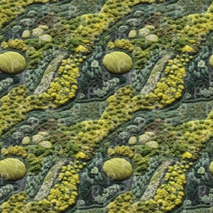 Moss Embroidery Pattern Pack I - Seamless Surface Patterns for Textiles ...