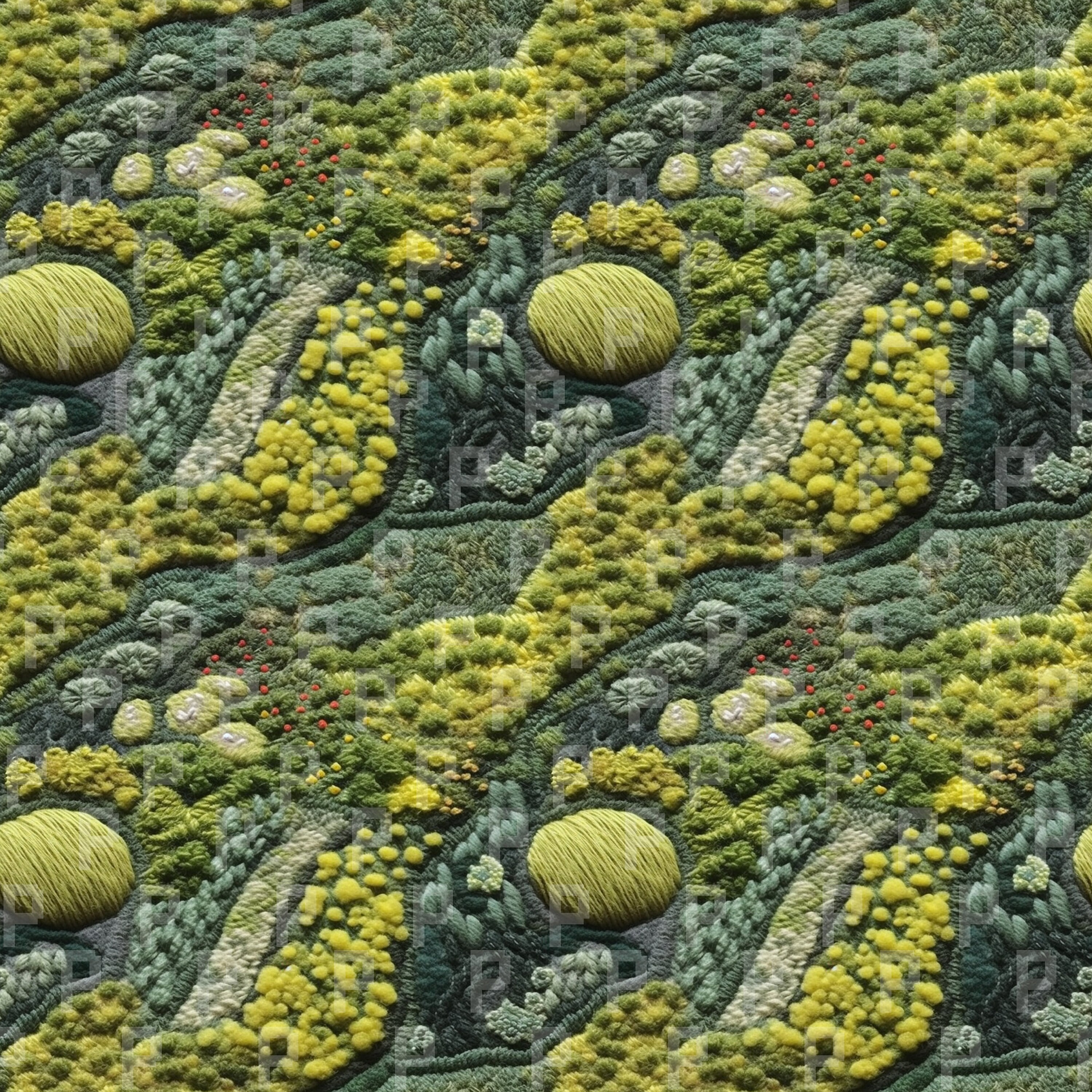 Moss Embroidery Pattern Pack I Seamless Surface Patterns for - Etsy ...