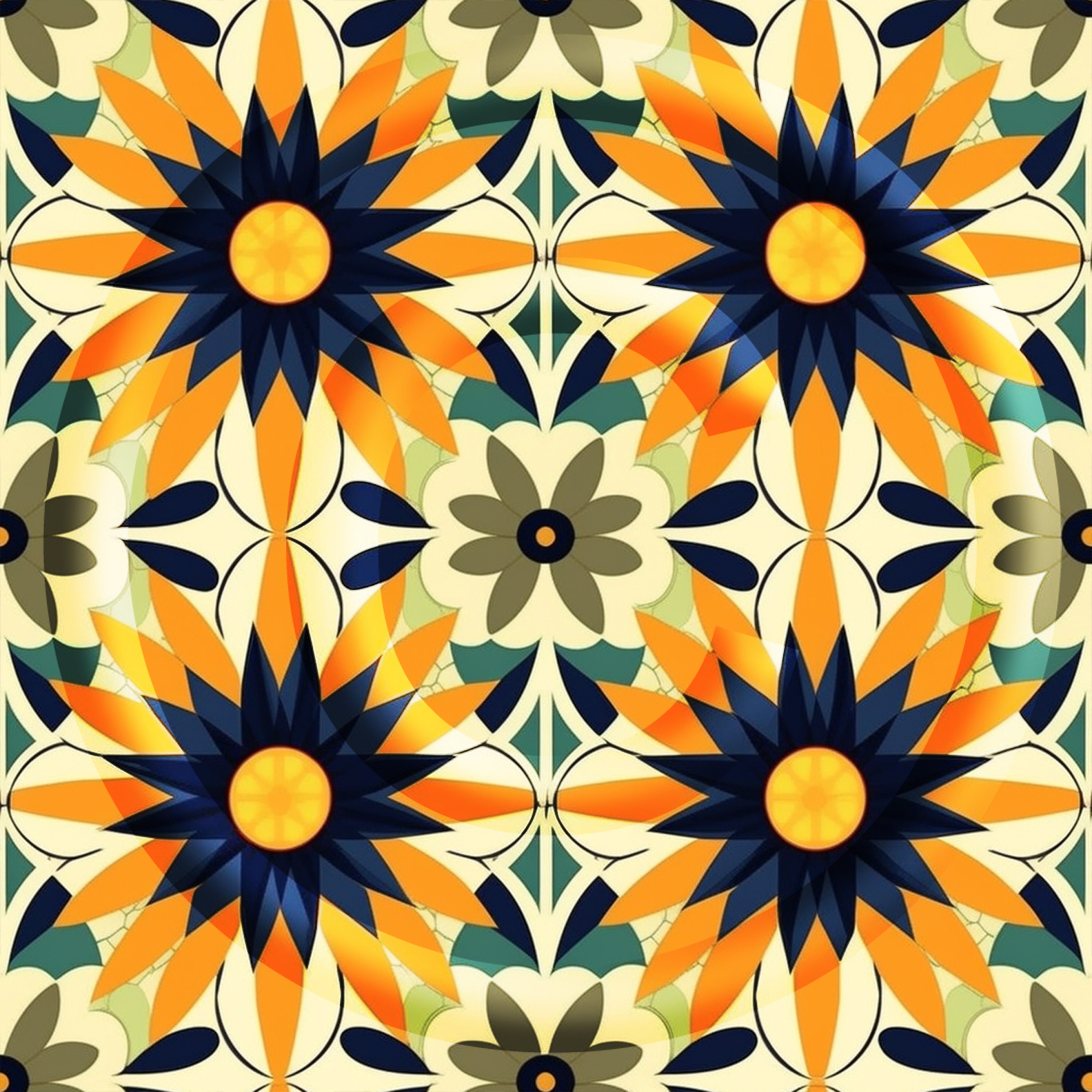 Sunflower Tiles Pattern Pack - Seamless Surface Patterns for Textiles ...