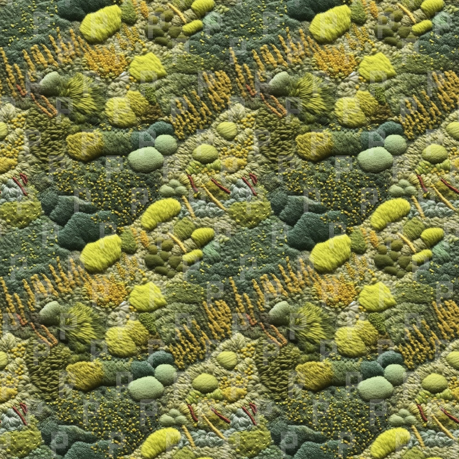 Moss Embroidery Pattern Pack III - Seamless Surface Patterns for ...