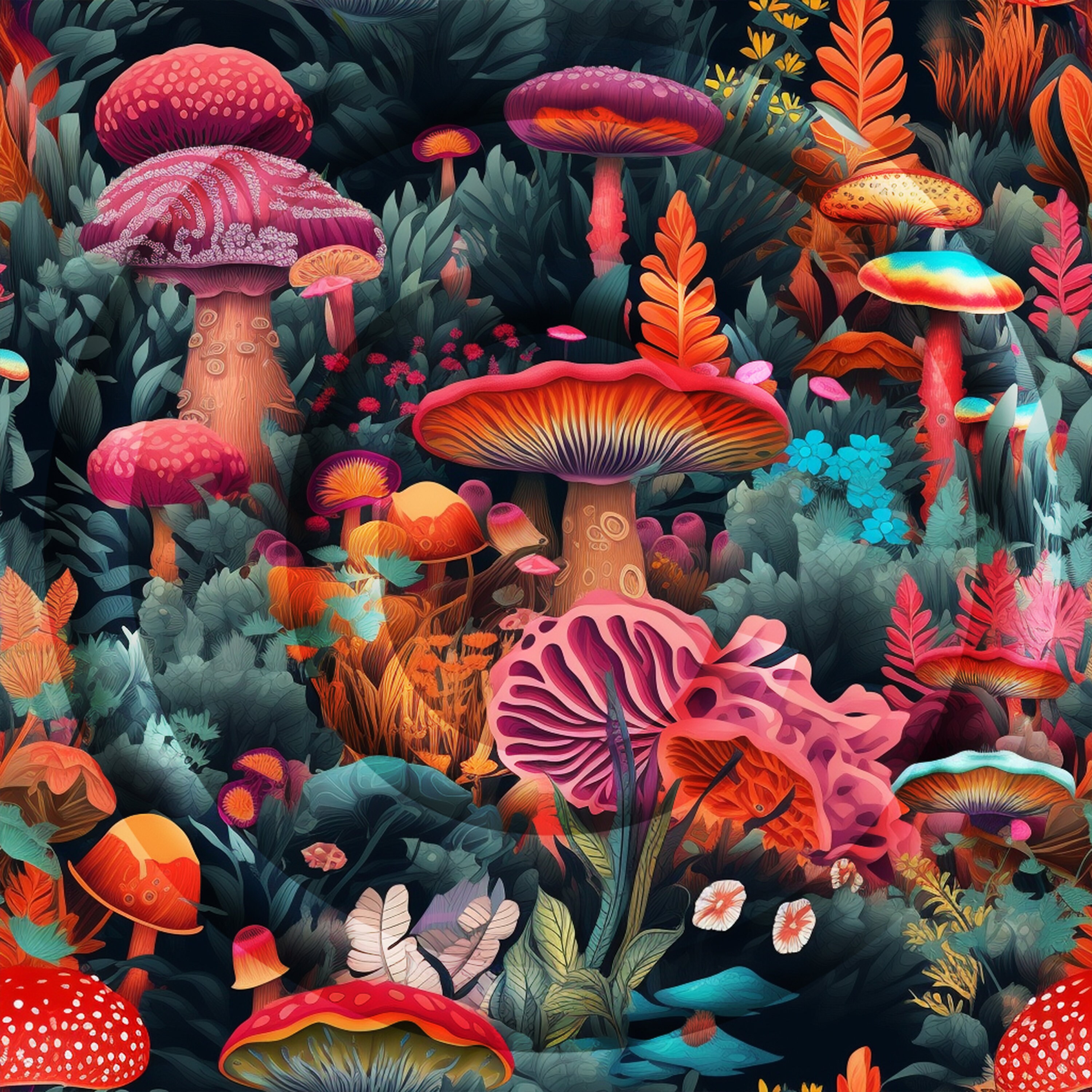 Psychedelic Gardens Mega Pattern Pack Seamless Surface - Etsy