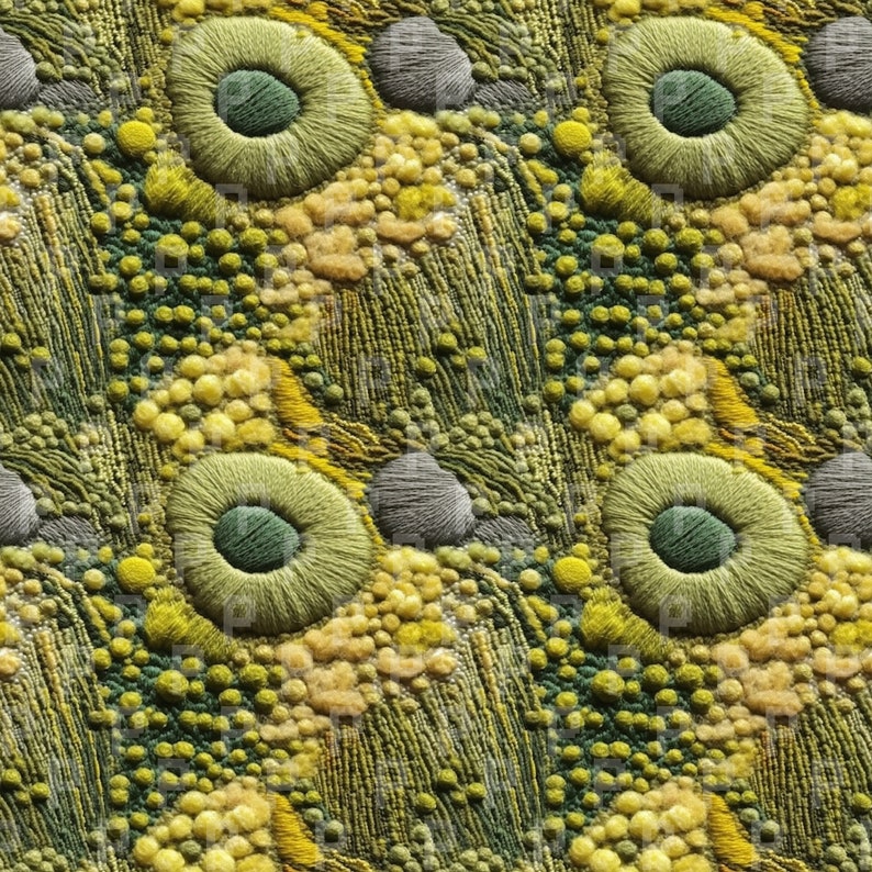 Moss Embroidery Pattern Pack II - Seamless Surface Patterns for ...