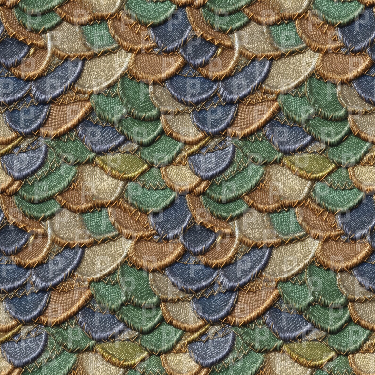 Dragon Scales Embroidery Pattern Pack I - Seamless Surface Patterns for ...