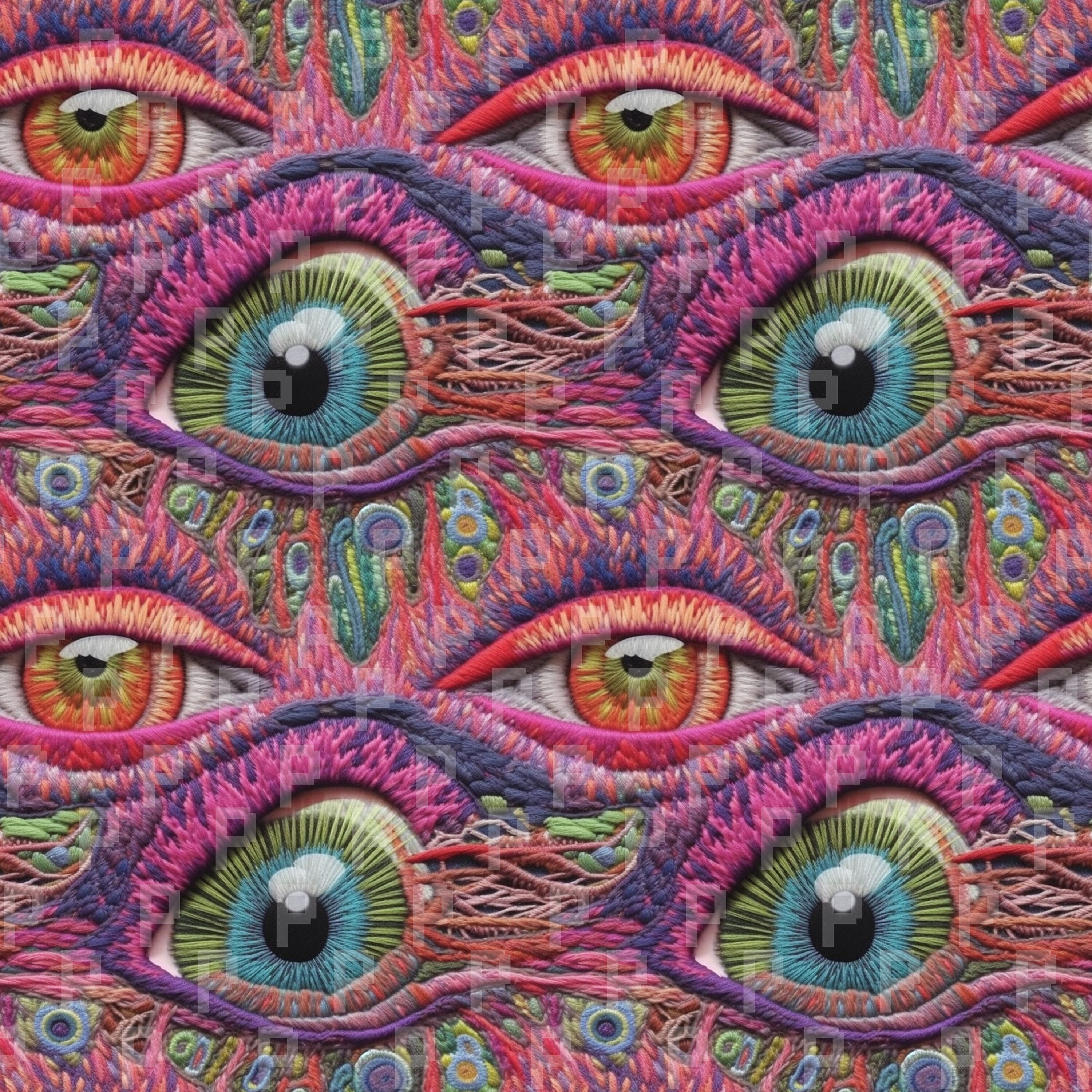 Psychedelic Experiences Embroidery Pattern Pack I - Seamless Surface ...