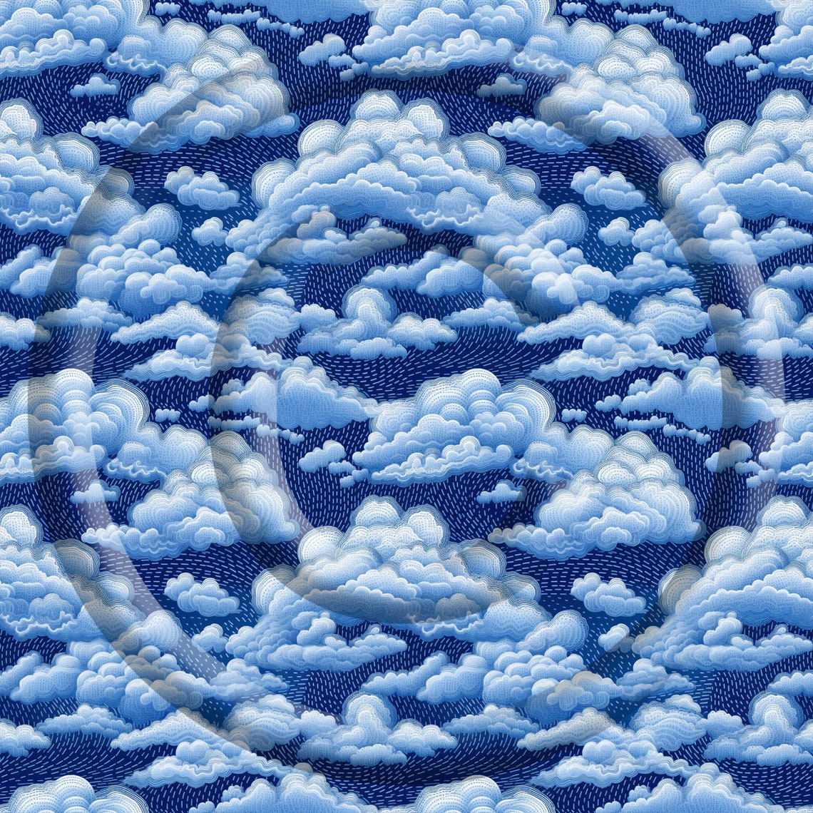 Clouds Embroidery Pattern Pack II - Seamless Surface Patterns for ...