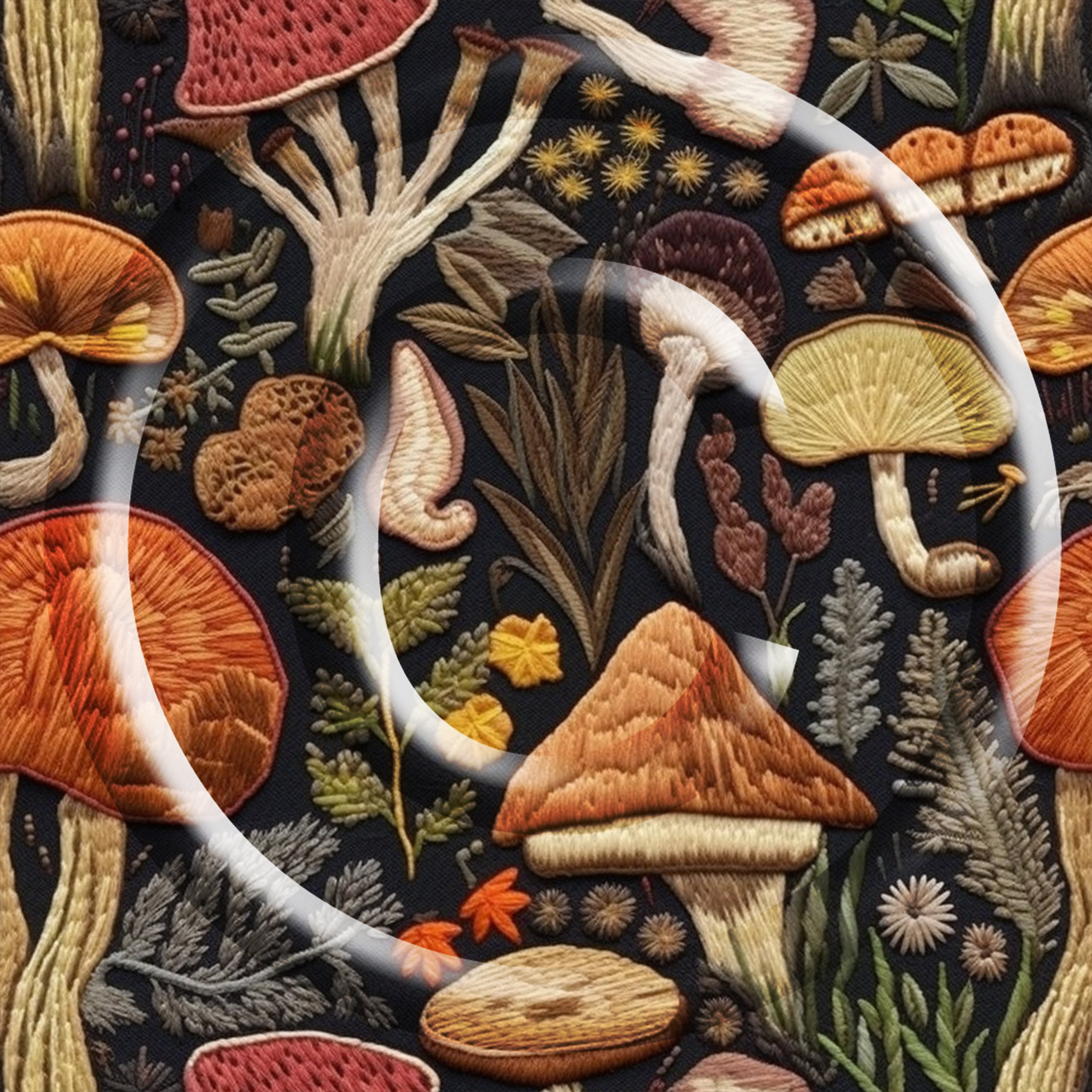 Mushroom Embroidery Pattern Pack II - Seamless Surface Patterns for ...