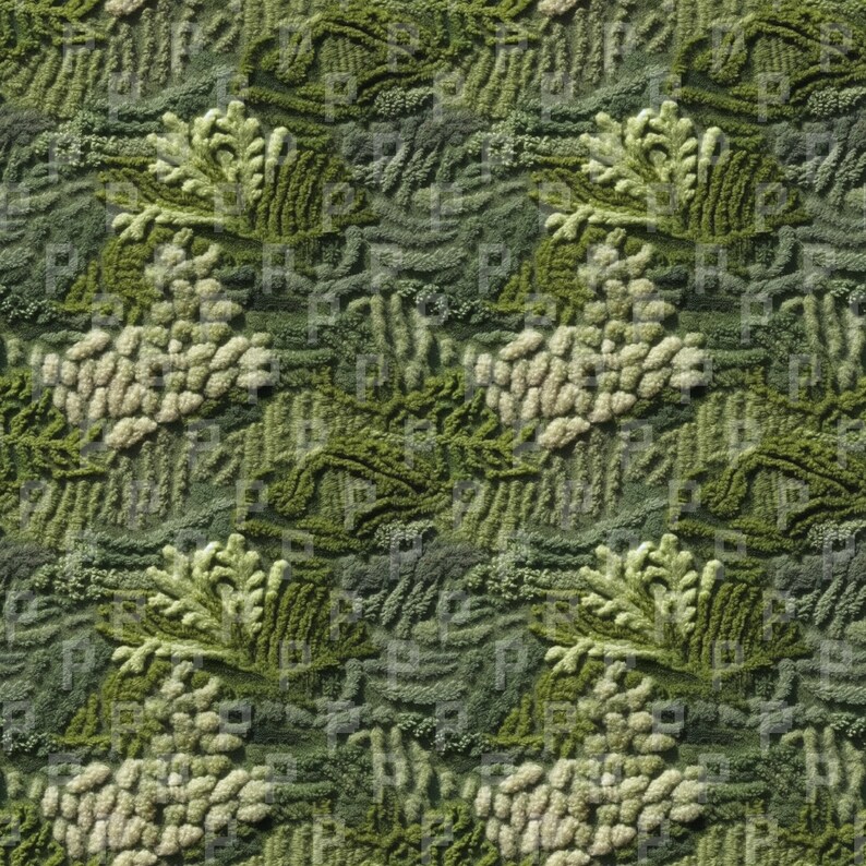 Moss Embroidery Pattern Pack IV Seamless Surface Patterns - Etsy Norway