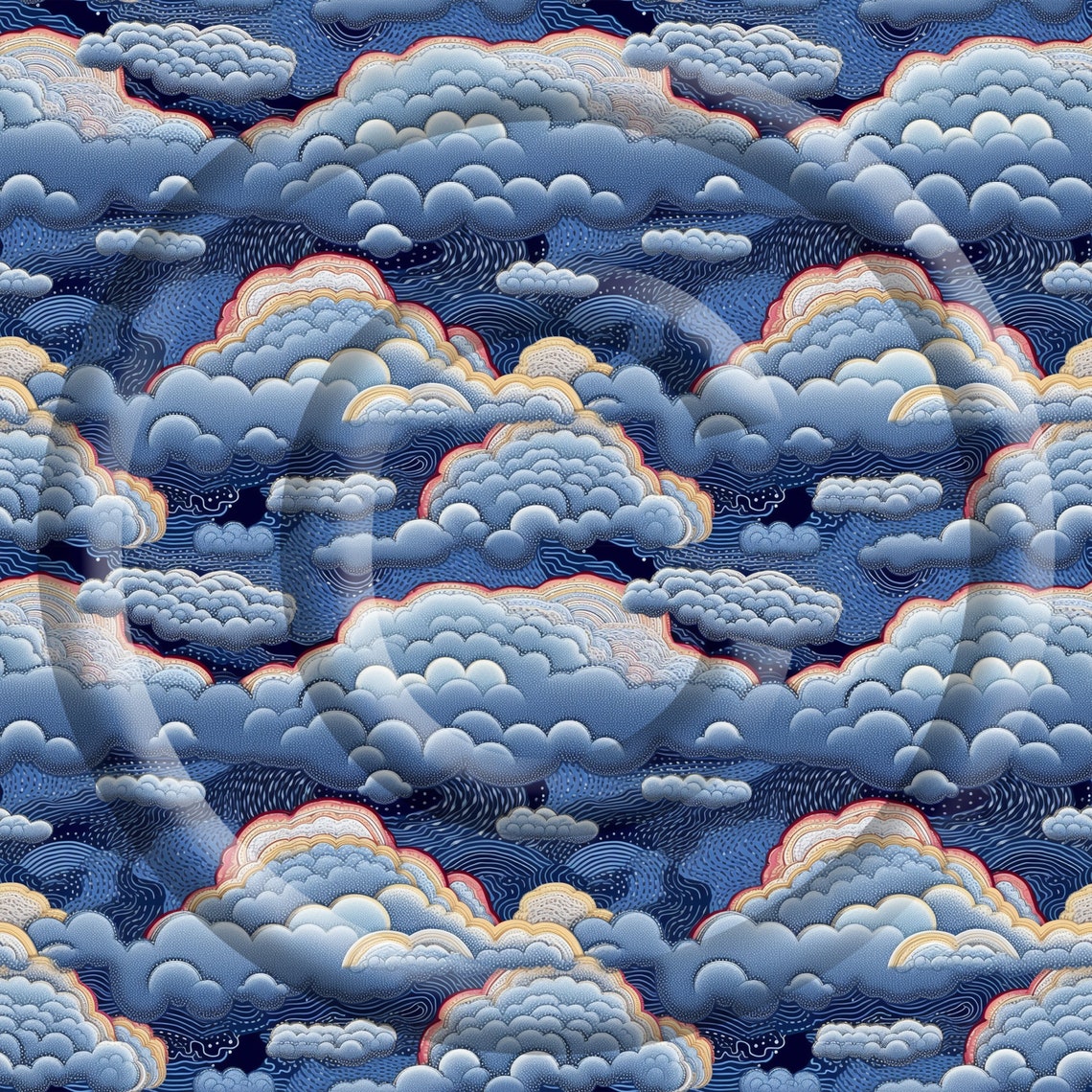 Clouds Embroidery Pattern Pack II - Seamless Surface Patterns for ...