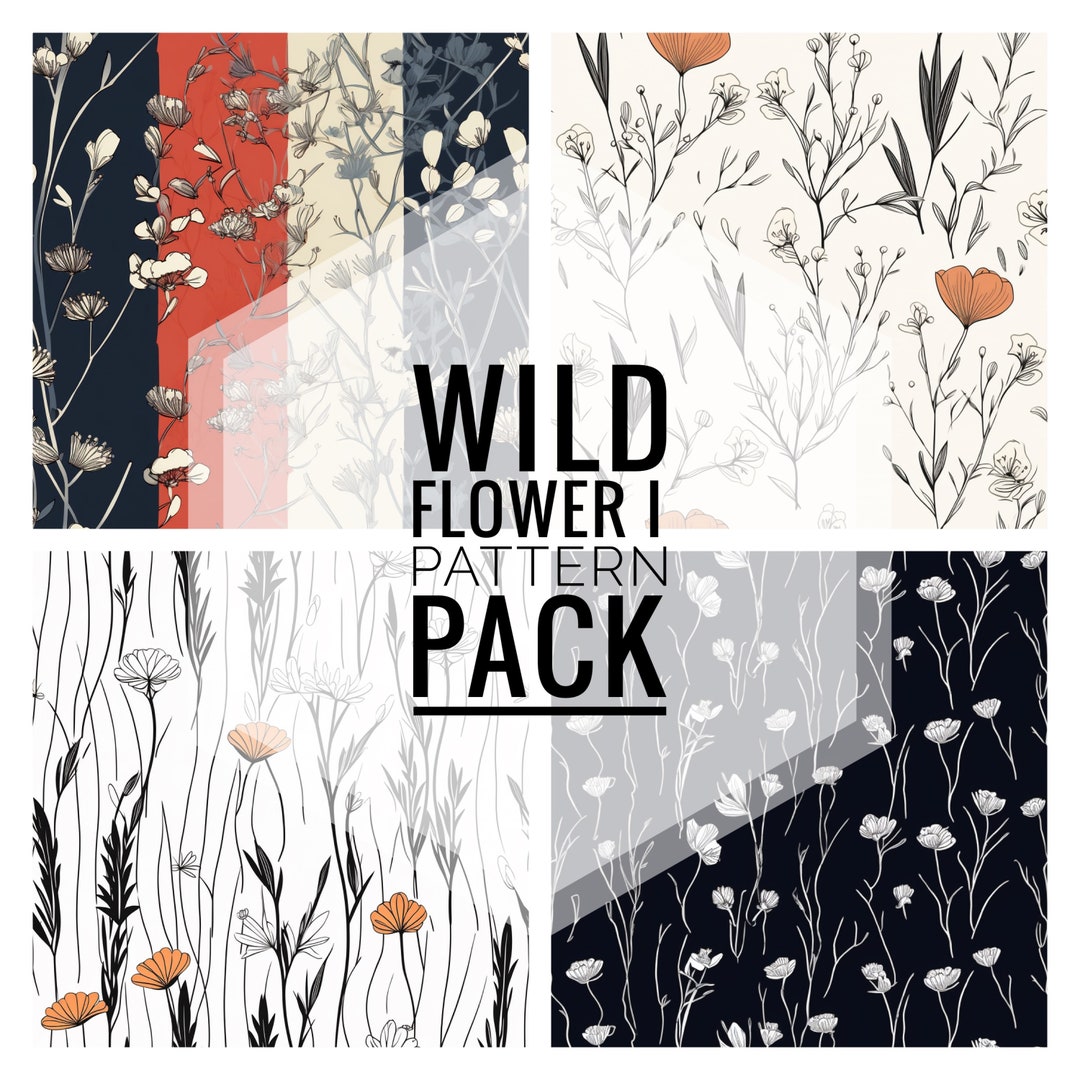 Wildflowers I Pattern Pack - Seamless Surface Patterns for Textiles ...