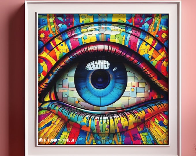 Trippy Scenes: Psychedelic Mushroom Garden - 200x200, 15 Colors ...