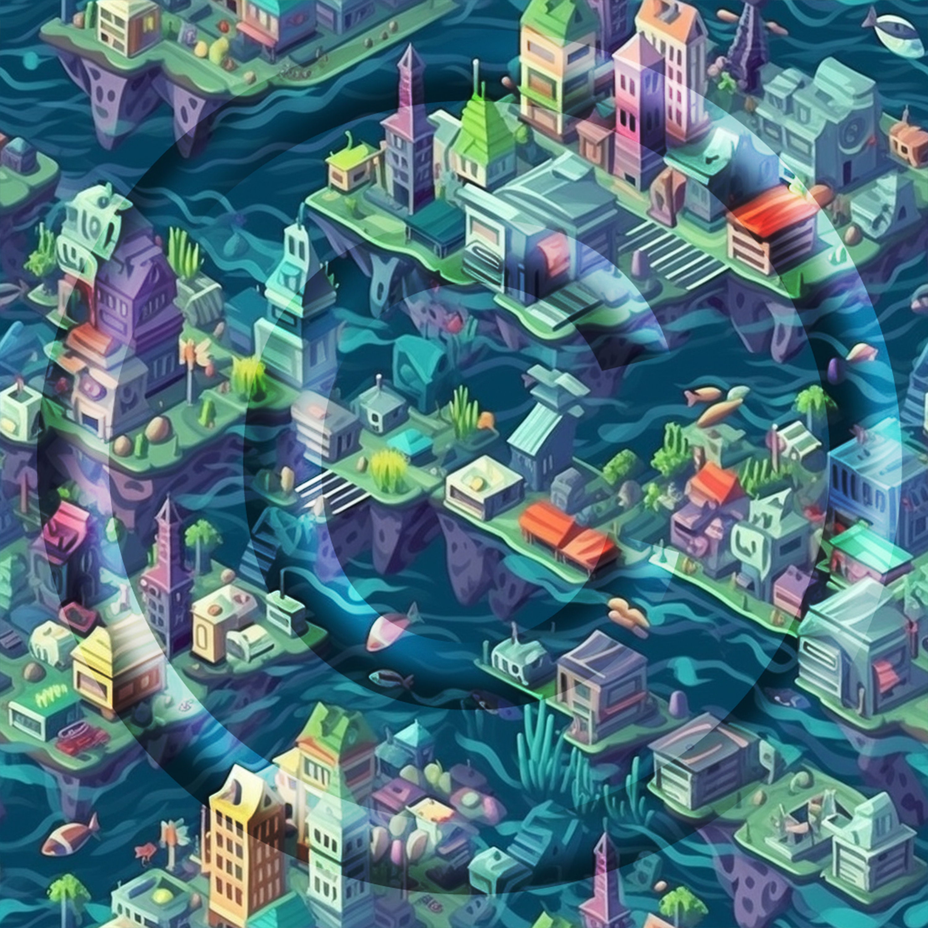 Funky Towns II Pattern Pack: Atlantis - Seamless Surface Patterns for ...
