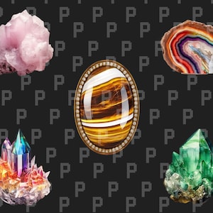 Rocks & Minerals Clip Art Pack - 50 Clip Art PNG Files With Transparent ...