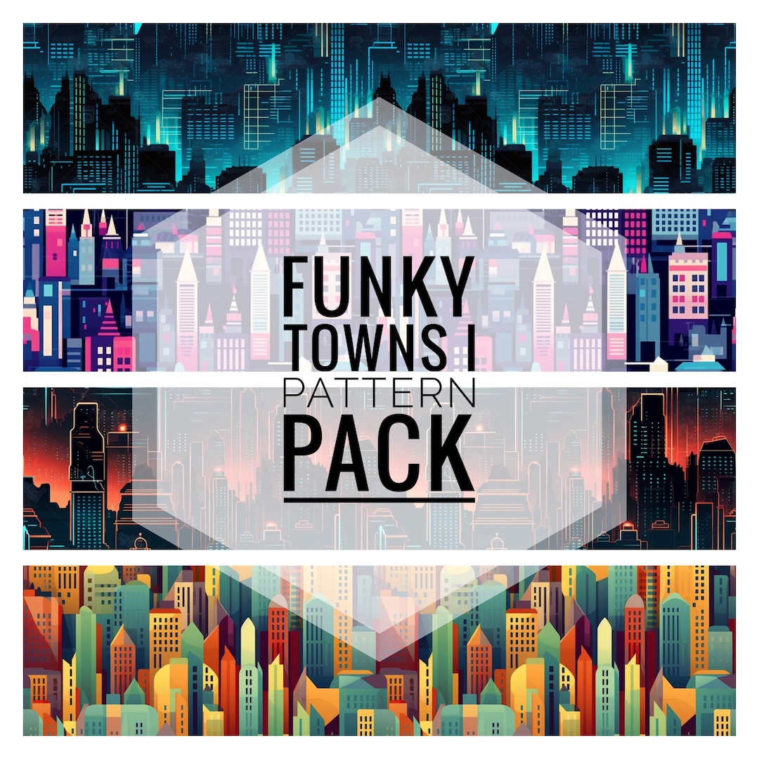 Funky Towns I Pattern Pack - Seamless Surface Patterns for Textiles ...