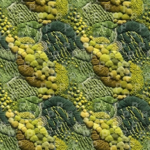 Moss Embroidery Pattern Pack I - Seamless Surface Patterns for Textiles ...