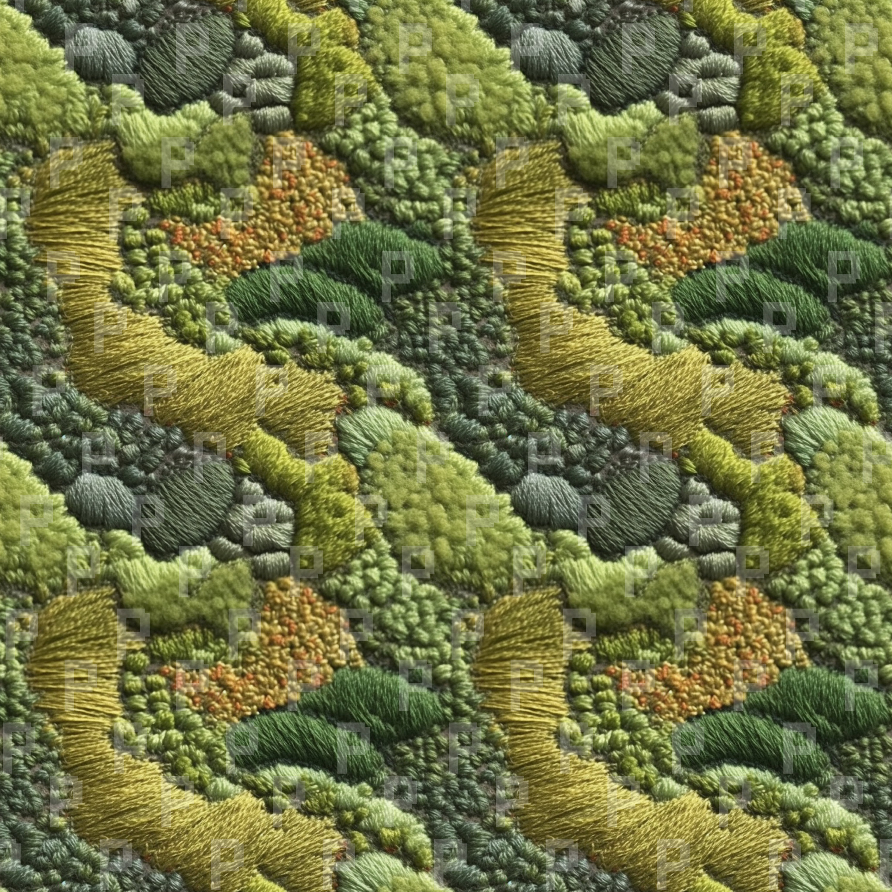 Moss Embroidery Pattern Pack II - Seamless Surface Patterns for ...