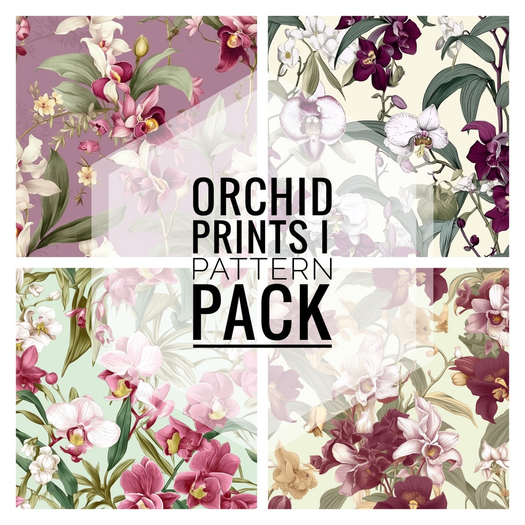 Orchid Pack I Pattern Pack - Seamless Surface Patterns for Textiles ...