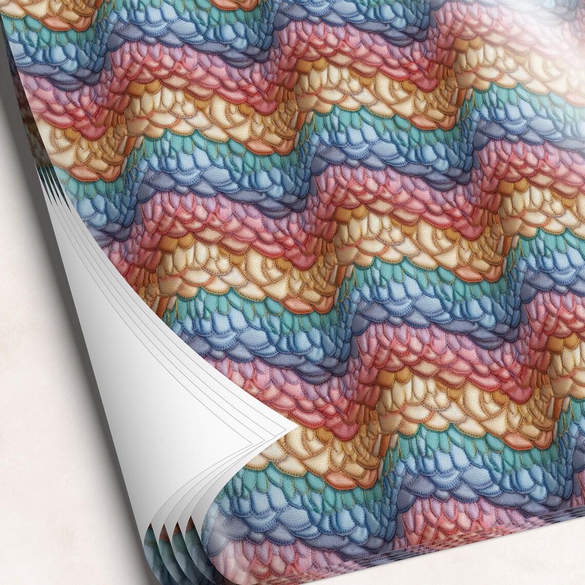 Dragon Scales Embroidery Pattern Pack I Seamless Surface Patterns for ...