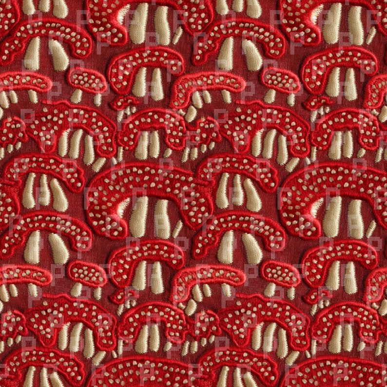 Mushroom Embroidery Pattern Pack VI - Seamless Surface Patterns for ...