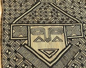 African Kuba Cloth With Images of Kuba Chief - Etsy