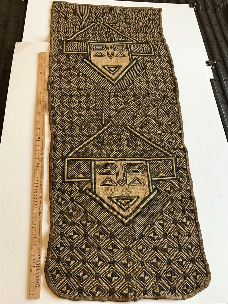 African Kuba Cloth With Images of Kuba Chief - Etsy