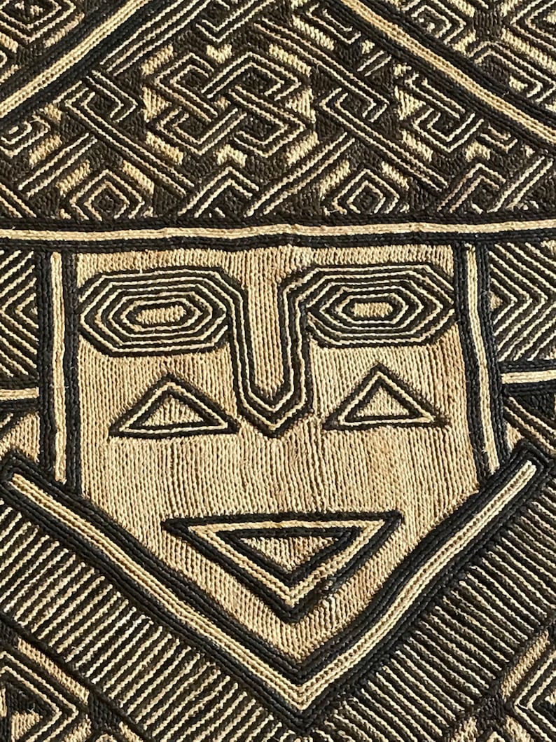 African Kuba Cloth With Images of Kuba Chief - Etsy