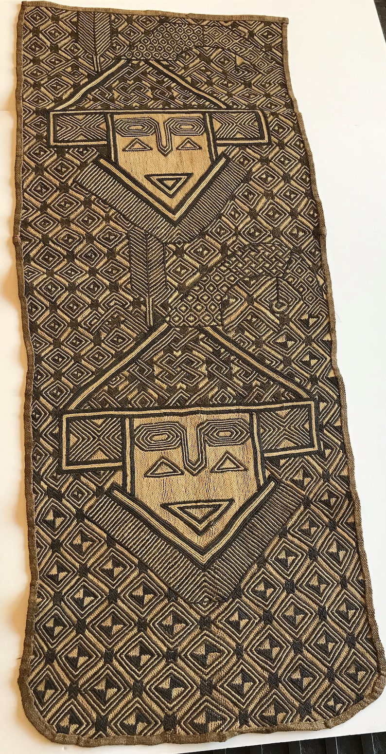 African Kuba Cloth With Images of Kuba Chief - Etsy