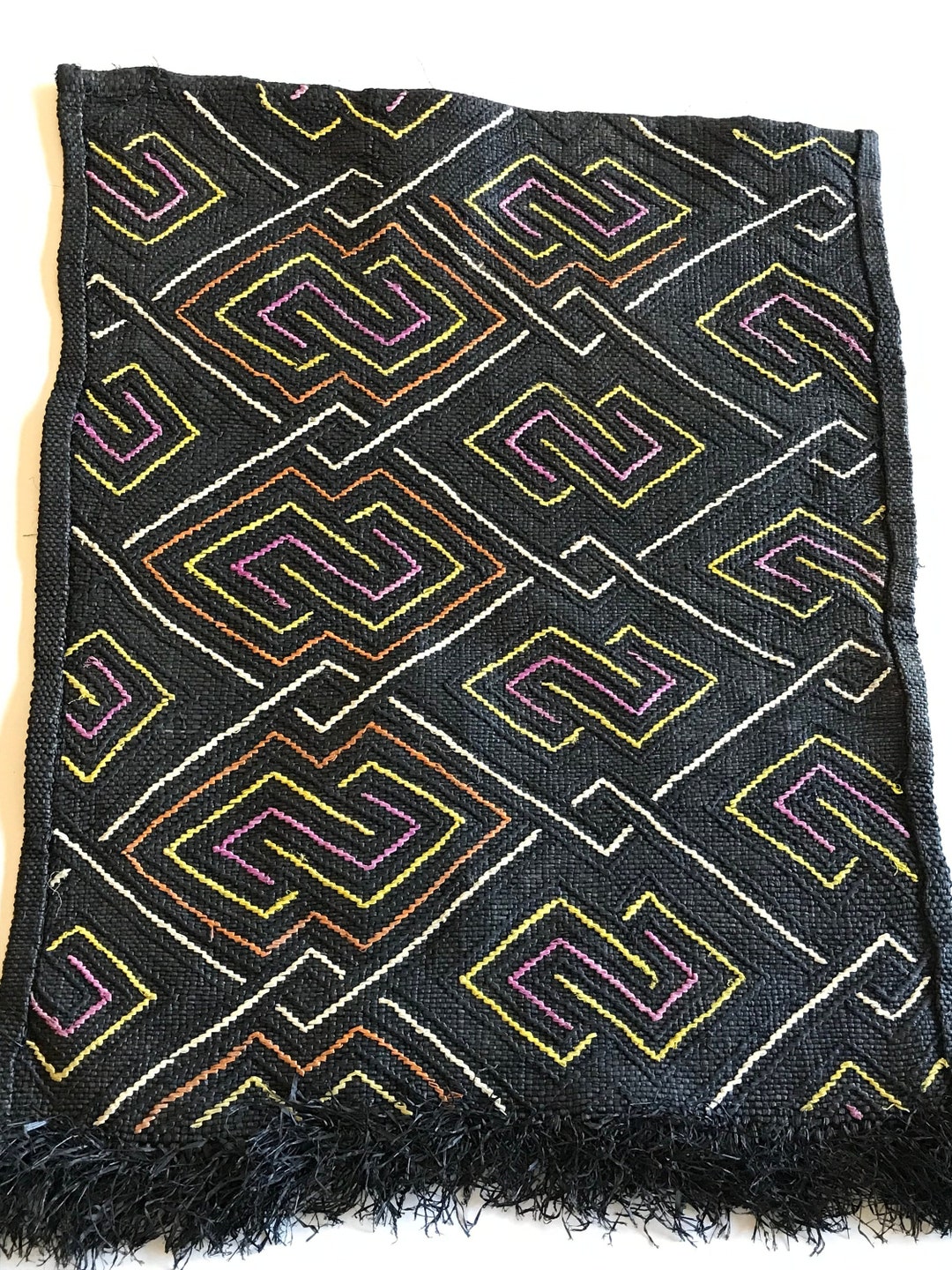 African Kuba Cloth With Embroidery, Congo/zaire - Etsy