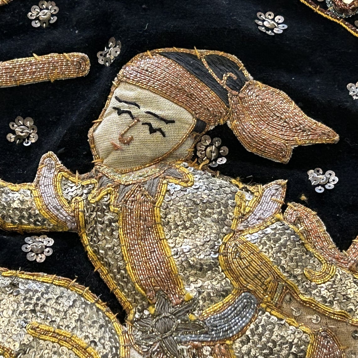 Vintage Burmese Kalaga Tapestry Sacred White Elephants & - Etsy