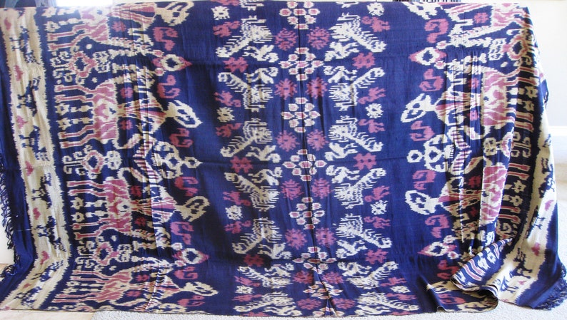 Sumba Indonesian Ikat Wall Hanging, Hand Dyed Fabric - Etsy