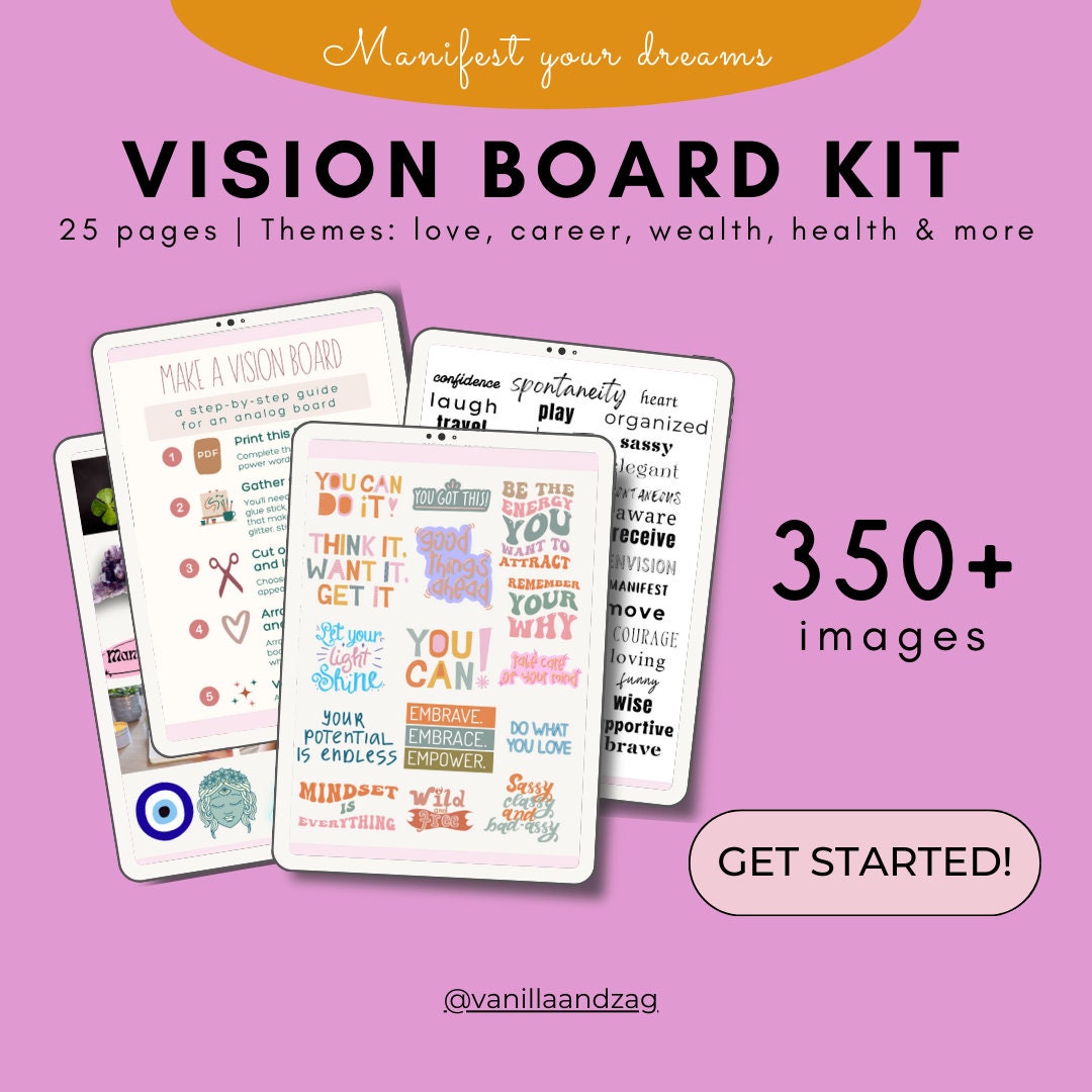 Vision Board Kit | Vision Board | Vision Board Party | Vision Board ...