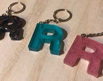 Letter R Keychain - Etsy