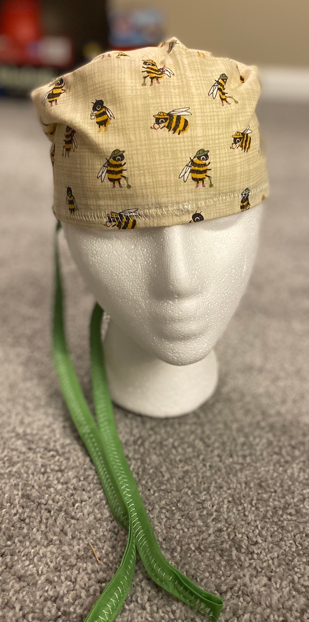 Gardening Bees Surgical Scrub Cap With Ties - Etsy