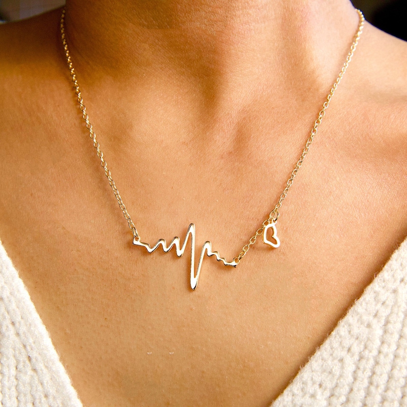 Heart Beat Necklace - Etsy