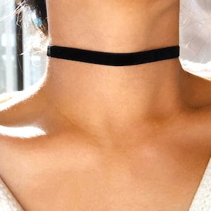 Deep Red Velvet Choker Necklace, Colored Velvet Multi Chokers, Gothic ...