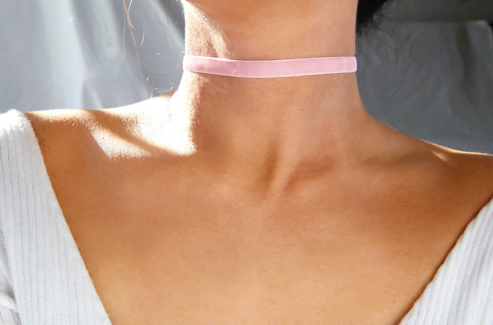 Deep Red Velvet Choker Necklace, Colored Velvet Multi Chokers, Gothic ...