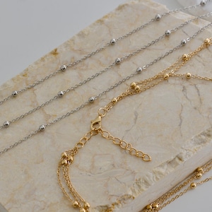 Silver or Gold Multi Layer Necklace Set, Gold Layered Stacking Jewelry ...