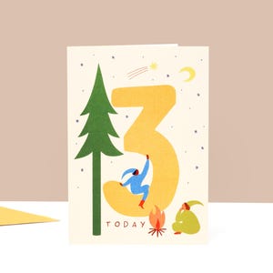 Age 3 Birthday Card | Number Card | Kids Birthday Card | Three Birthday ...