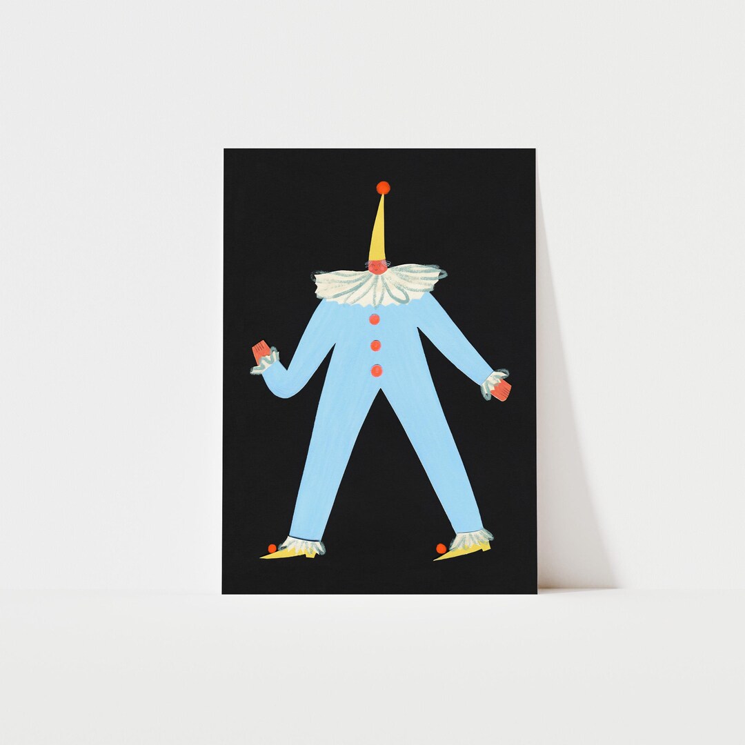 Robin Circus Art Print | Character | Nursery Wall Art | French Clown ...