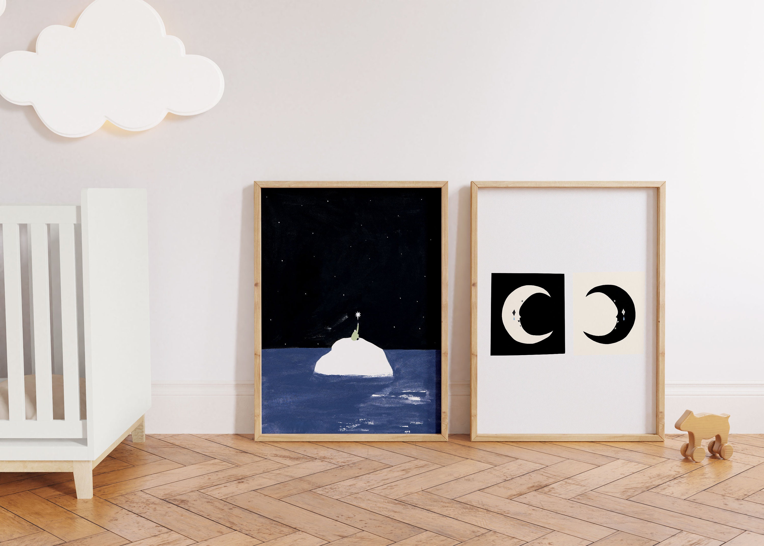 North Star Art Print Nursery Wall Decor Nature Sea Illustration ...