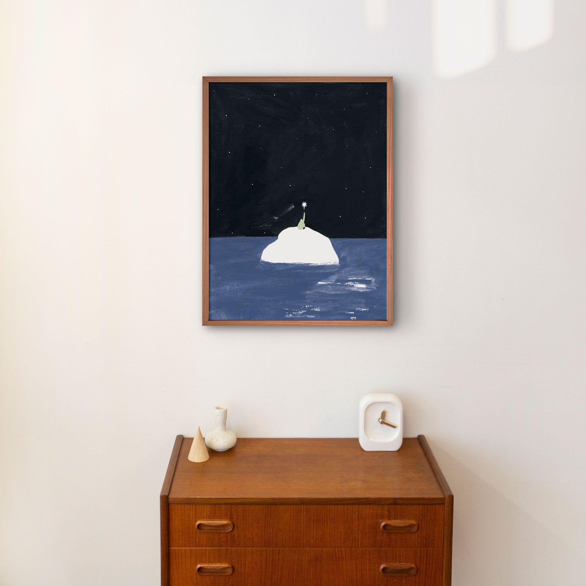 North Star Art Print Nursery Wall Decor Nature Sea Illustration ...