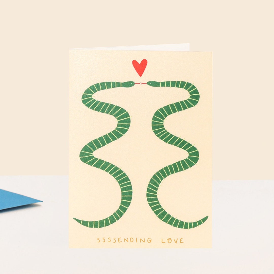 Sssending Love Snakes Card | Anniversary | Sending Love | Snake Love ...