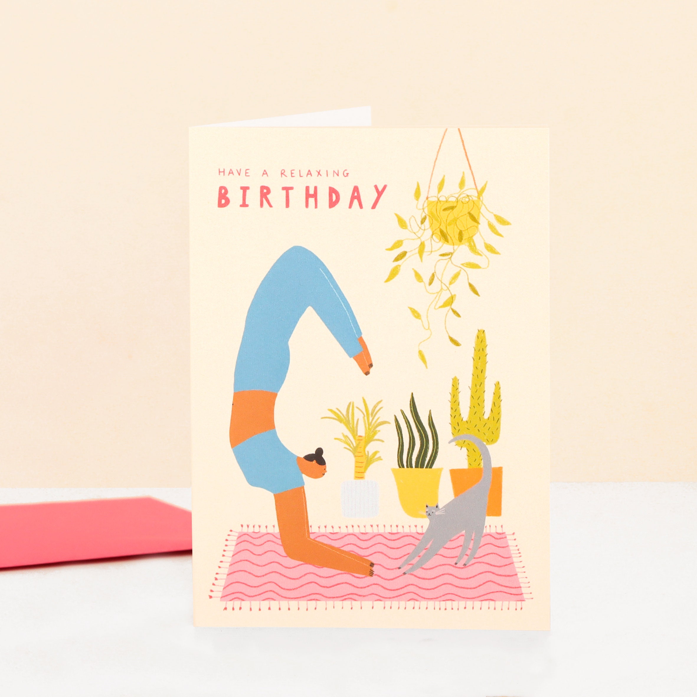 Yoga Birthday Card, Have a Relaxing Birthday, Mindfulness Self Care ...