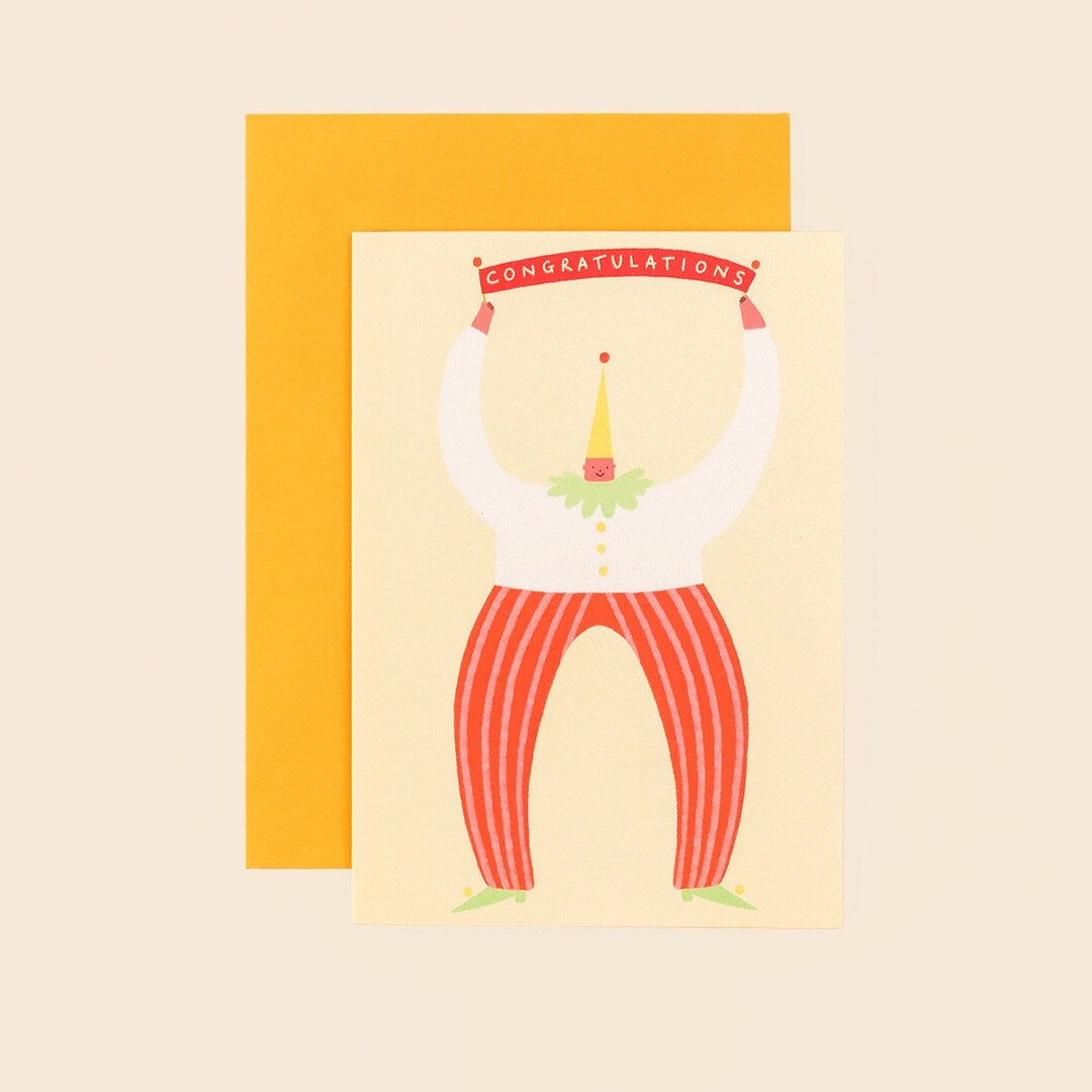 Happy Clown Congratulations Card | Celebration | Graduation | Pregnancy ...