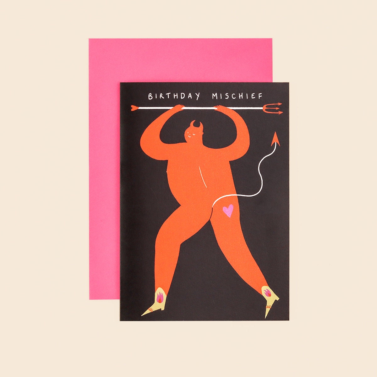 Mischief Birthday Card Cheeky Card Naughty Birthday Funny Devil ...