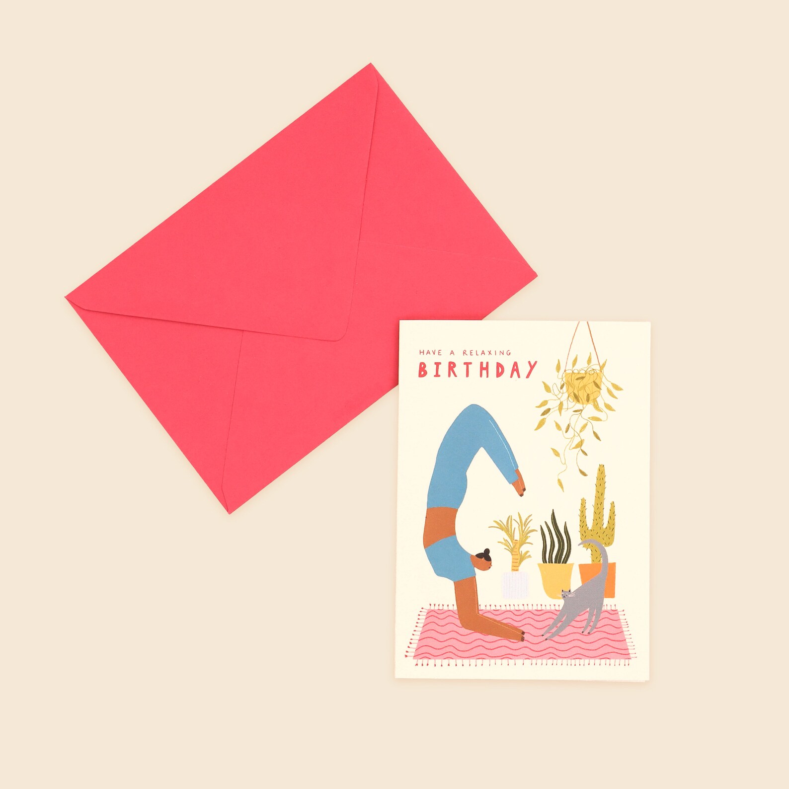 Yoga Birthday Card | Relaxing Birthday | Mindfulness Card | Birthday ...