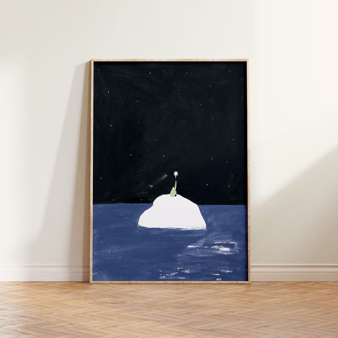 North Star Art Print Nursery Wall Decor Nature Sea Illustration ...